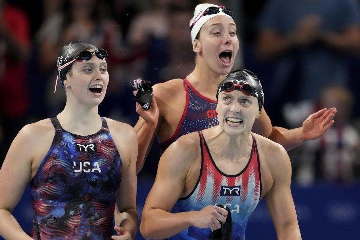 Olympics: Katie Ledecky wins record 13th medal with a silver; Summer McIntosh and Kate Douglass ...
