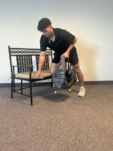 bent over backpack rows