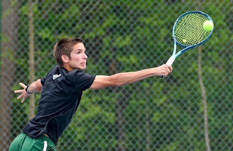 High school tennis: Highland's Elijah Hadler stands alone as local ...