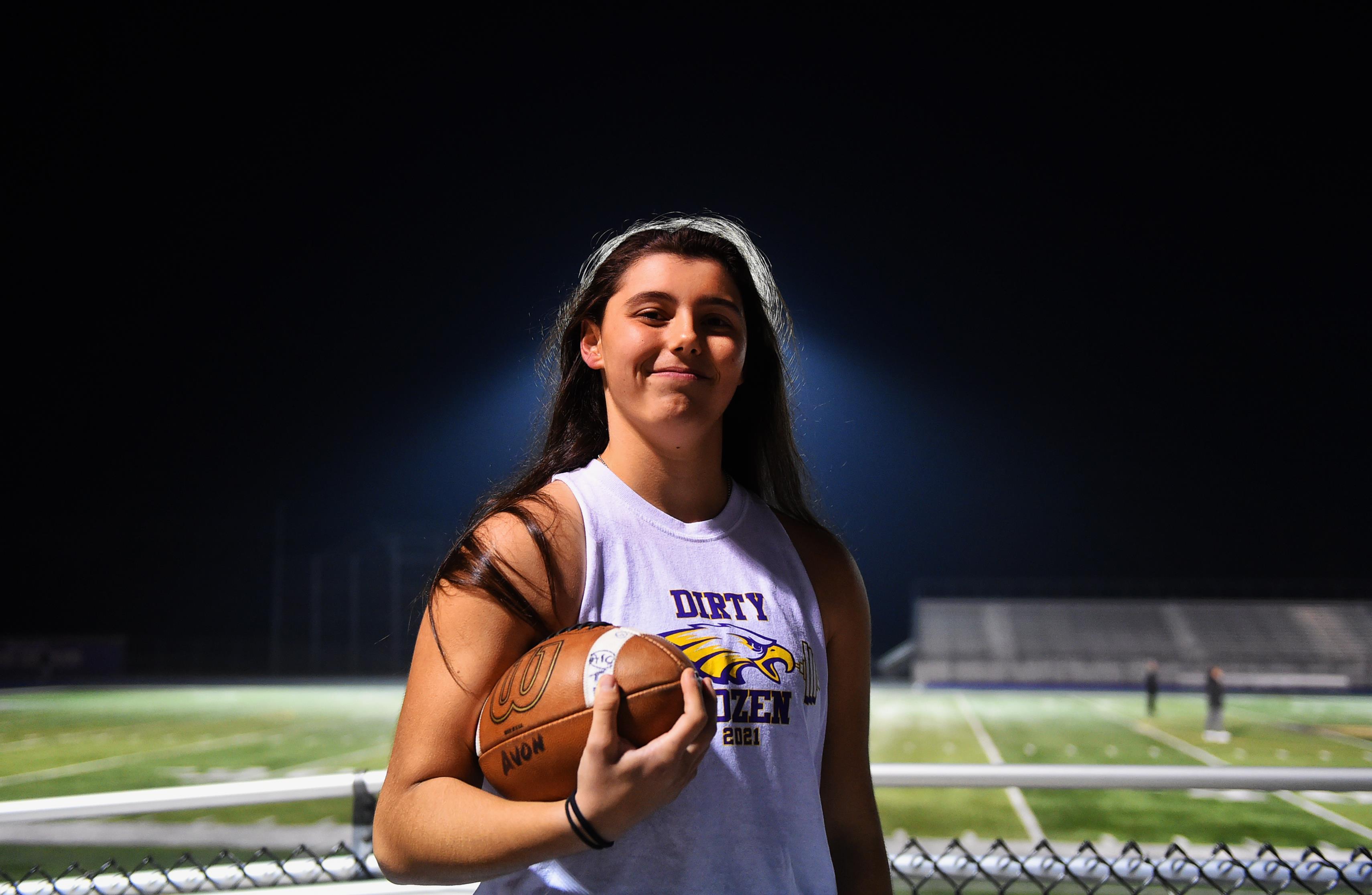 High school football: Avon's Lexi Frank has gone from 'cross-eyed ...