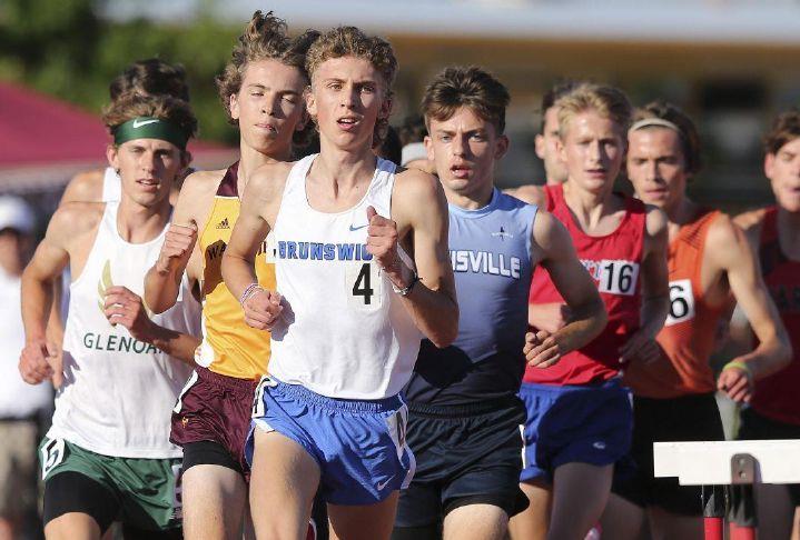 High school track: Brunswick's Evan Jarold finishes second after duel ...