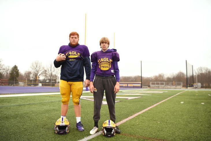 High school football: Feet of strength ... Avon kicker Owen Warrick and ...
