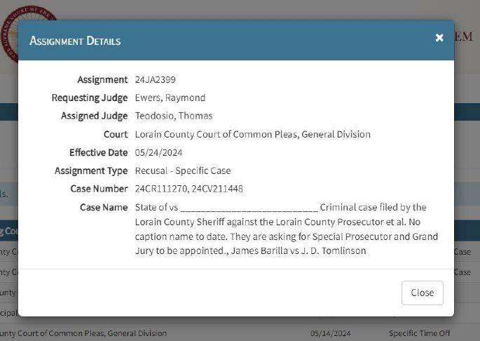 Visiting judge, case number assigned to possible criminal case against ...