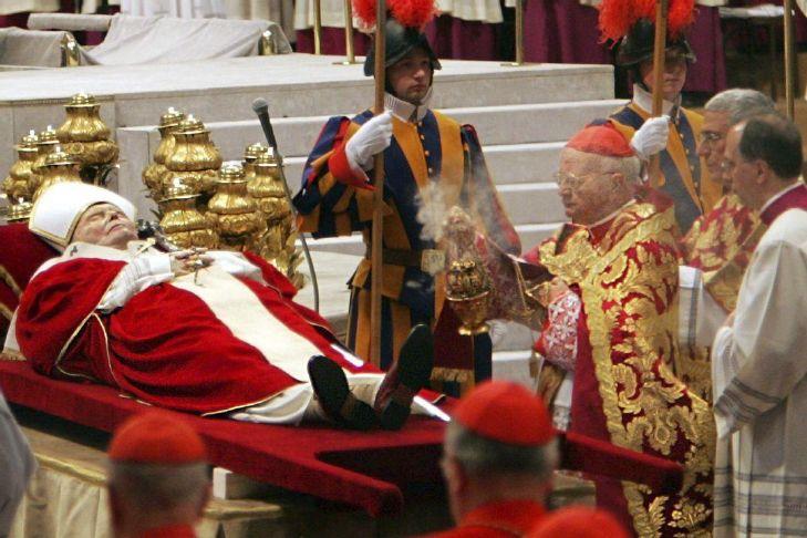 The rites and rituals following the death of a pope, his funeral and ...