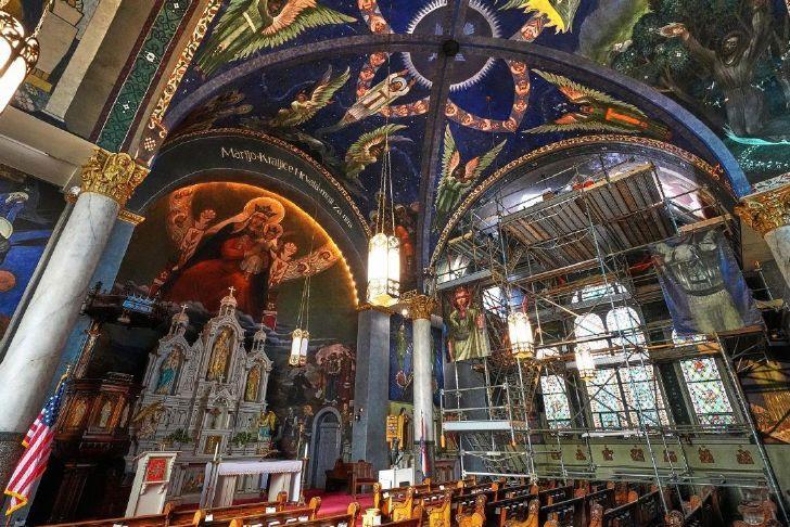 AP PHOTOS: Famed church murals featuring social commentary revived by ...