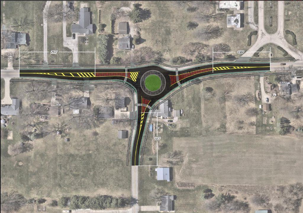 three way road intersection